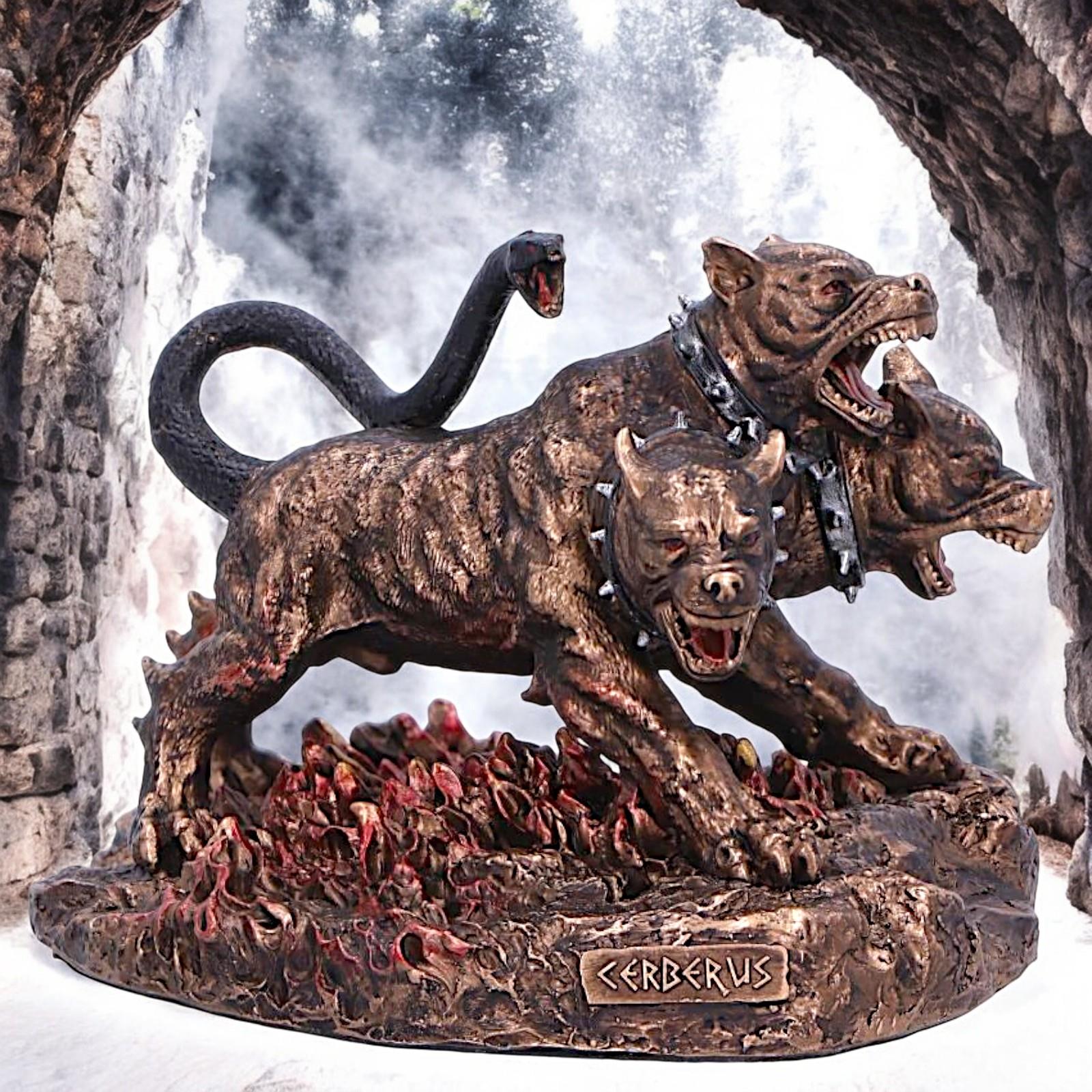 Cerberus Three Headed Hound of Hades Fantasy Figurine Mythology Gothic