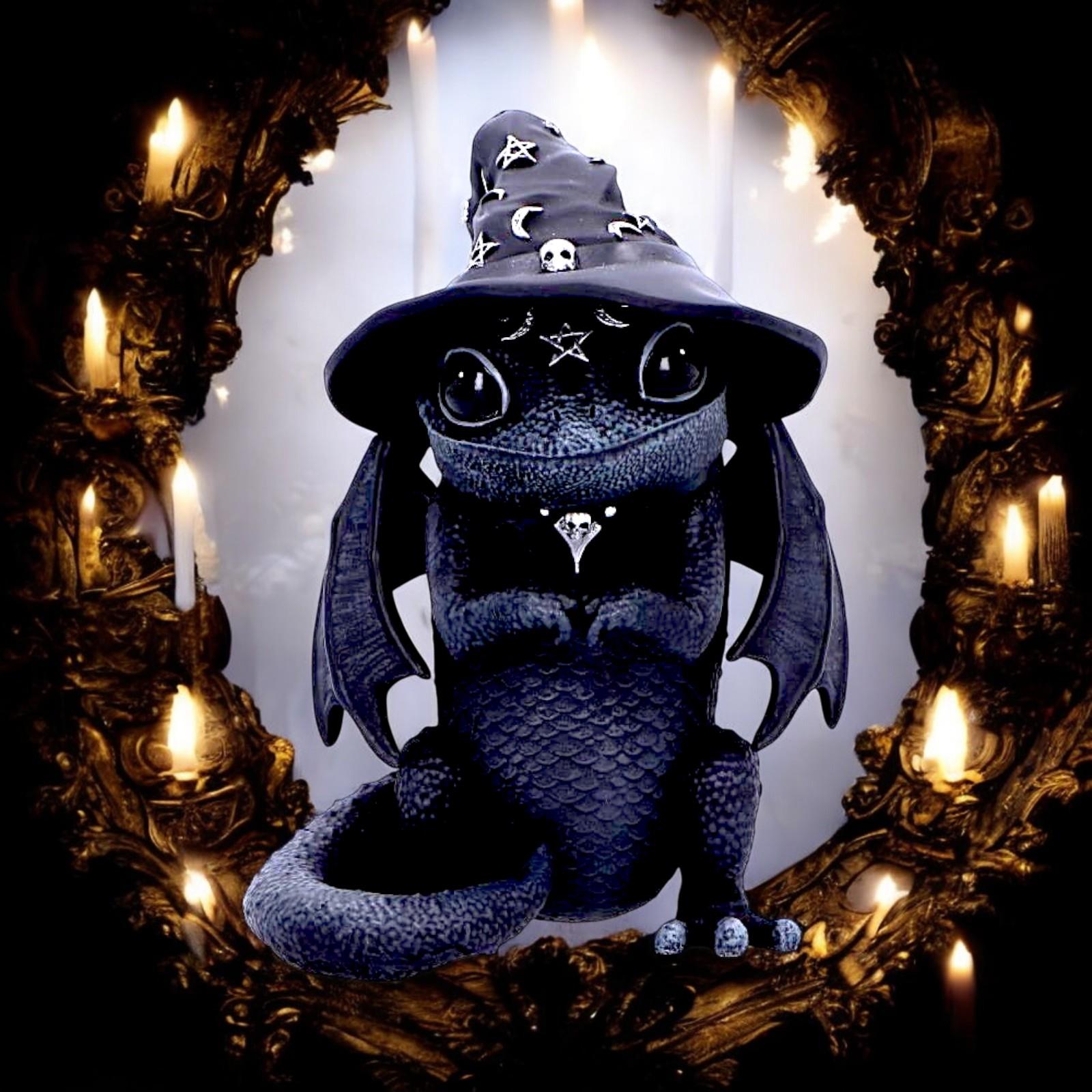 Gothic Lizard Figurine Collectible Home Decor