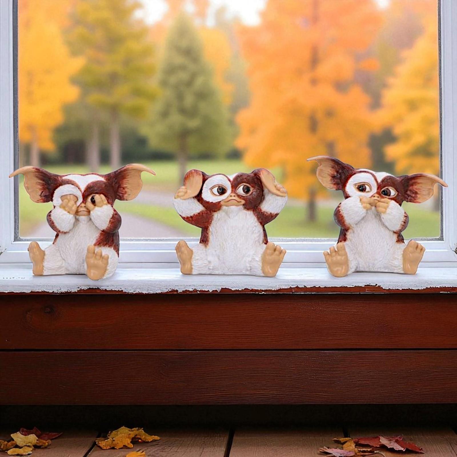 Gizmo Three Wise Statues - Movie Inspired Decor