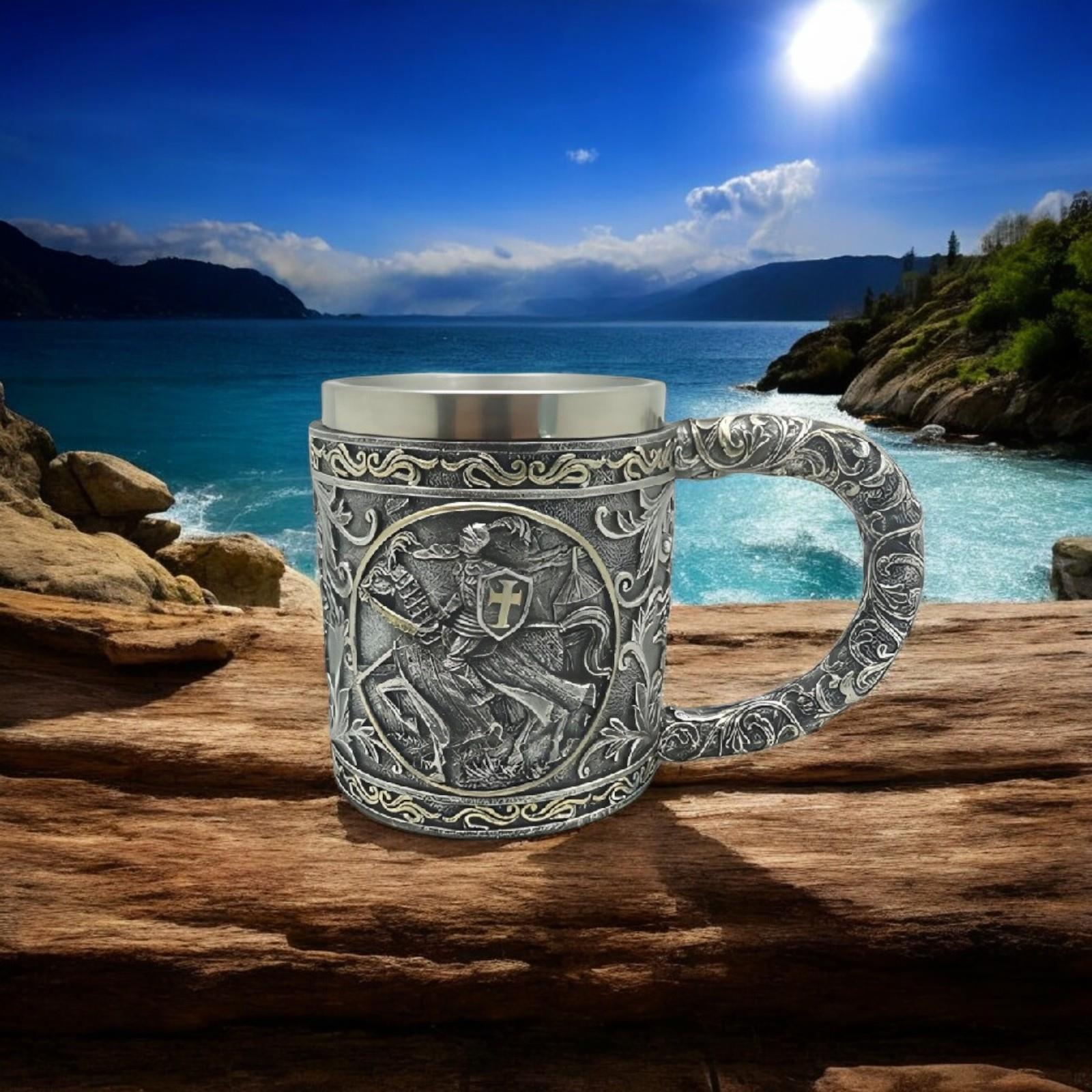 Gothic Knight Crusader Mug - Fantasy Drinkware
