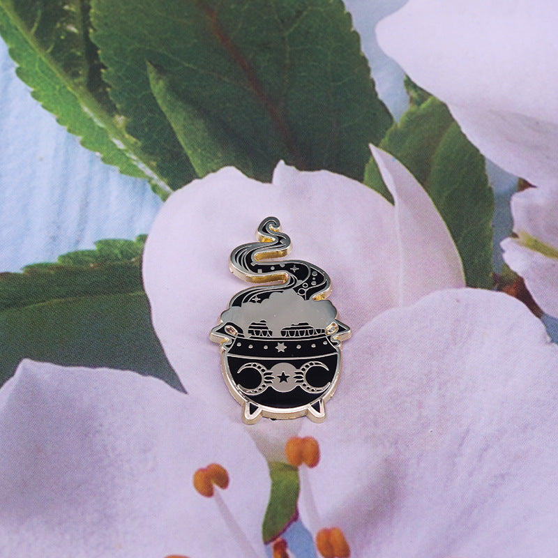 Magic Cauldron Witchcraft Enamel Badge