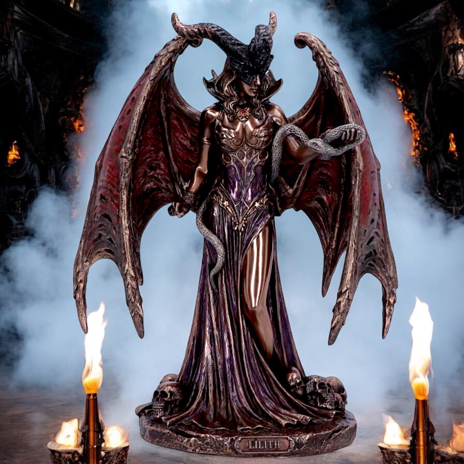 Gothic Lilith Statue - Dark Goddess Decor