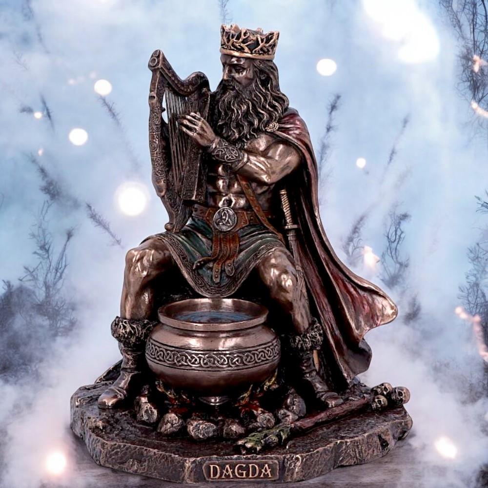 Celtic God Dagda Figurine - Bronze Pagan Statue