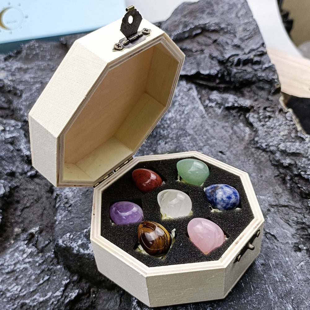 Crystal Jade Chakra Egg Set - Hang & Energize