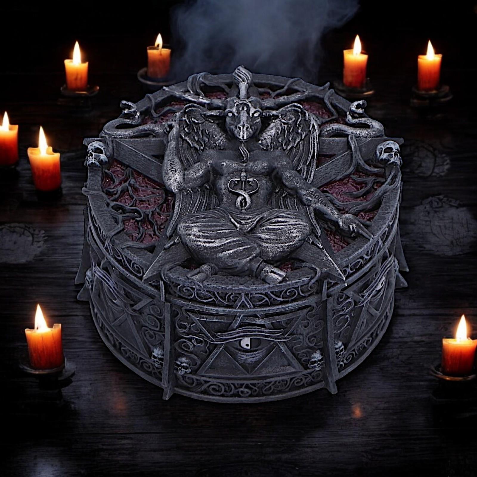 Gothic Baphomet Box | Wiccan Altar Decor 11cm