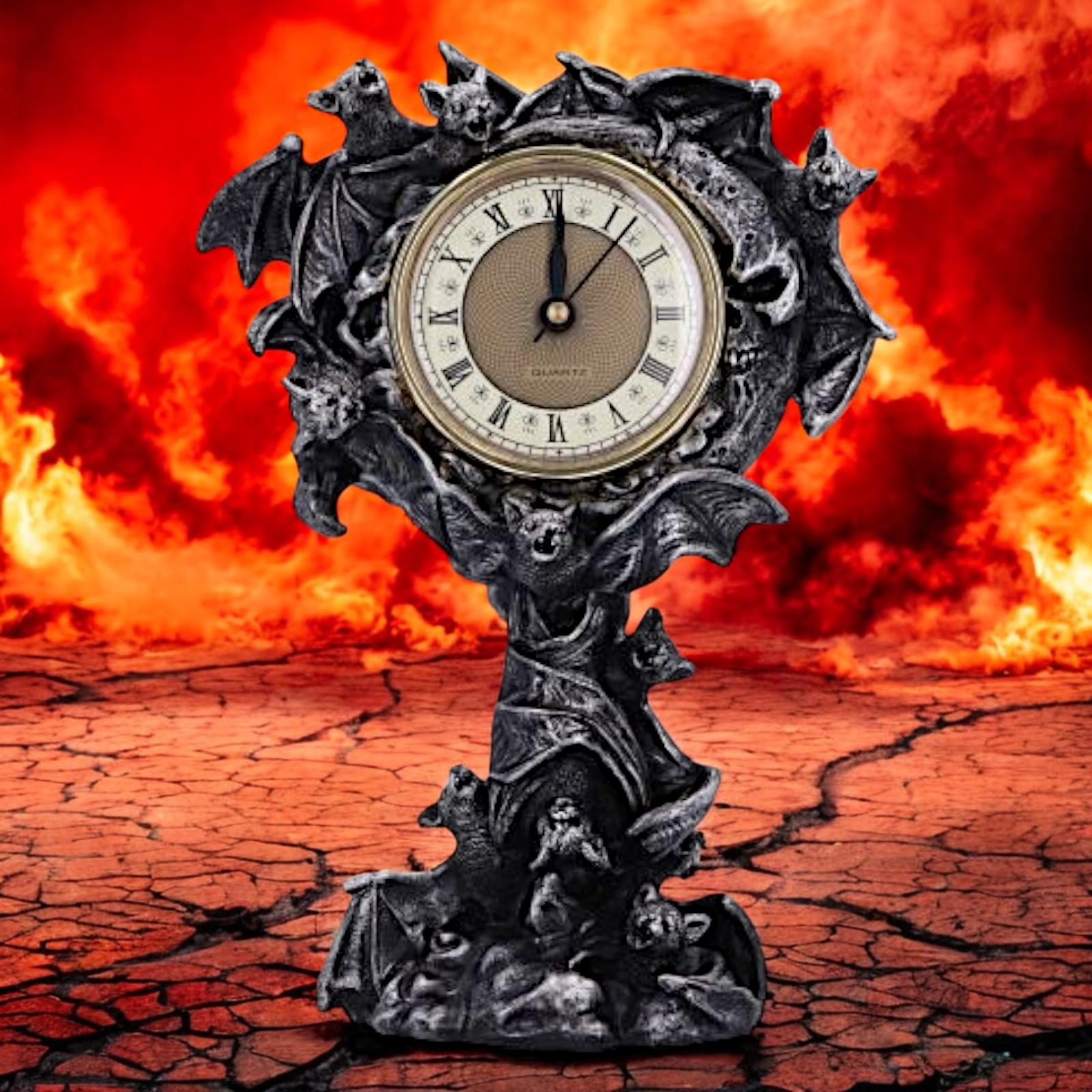 Gothic Art Vampire Bat Clock Home Decor by Nemesis Now