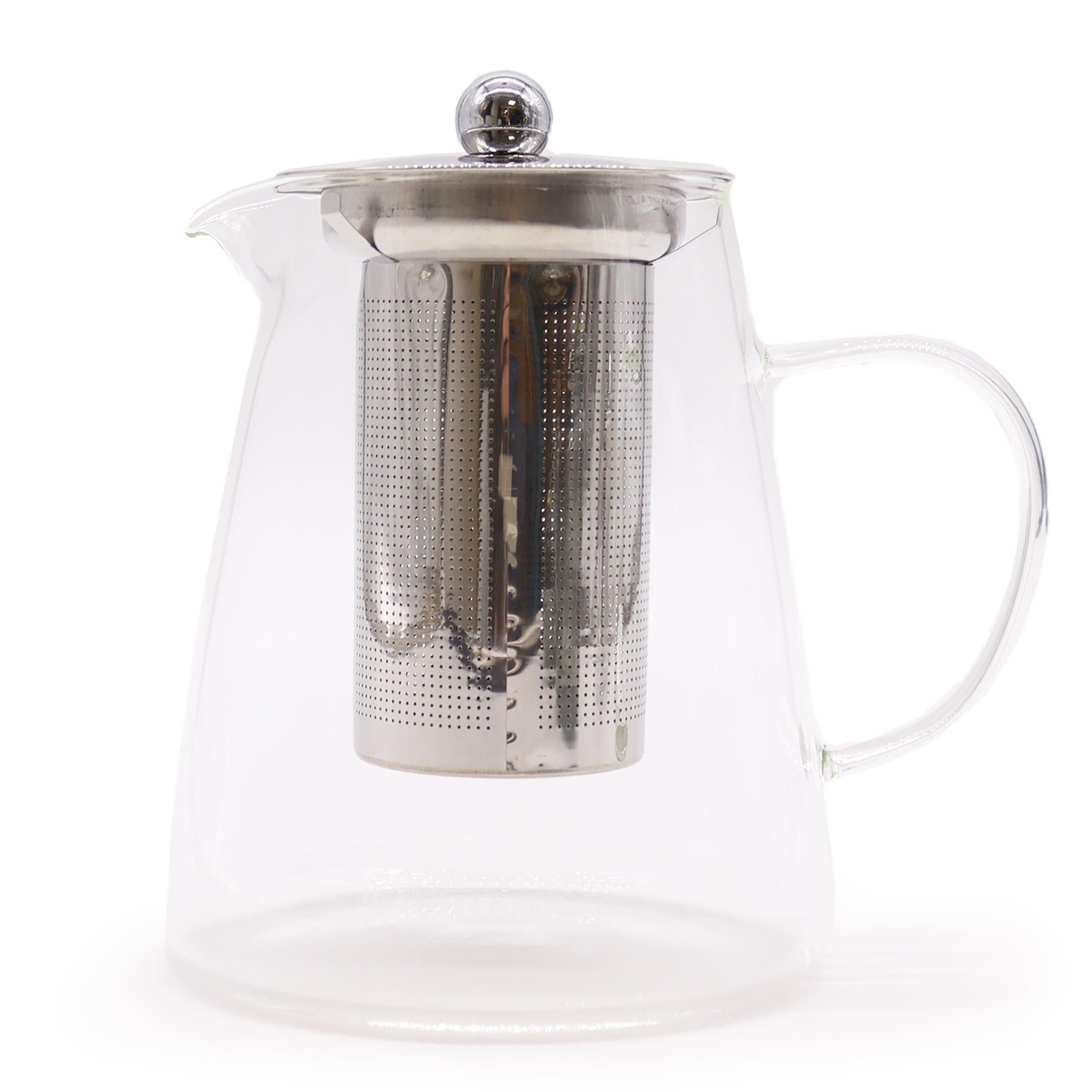 Flask-Shaped Glass Infuser Teapot - 950ml