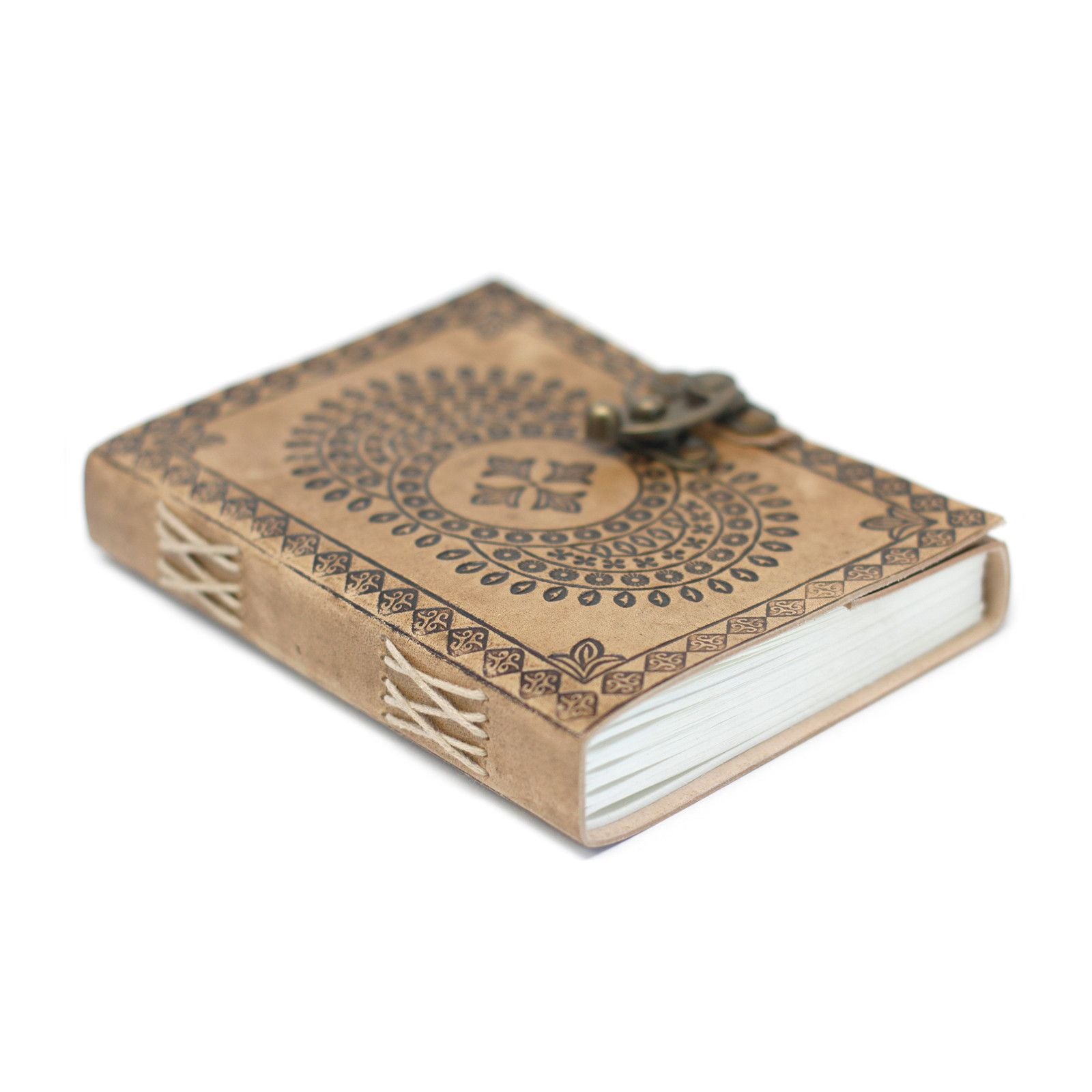 Blue Leather Mandala Notebook (7x5")