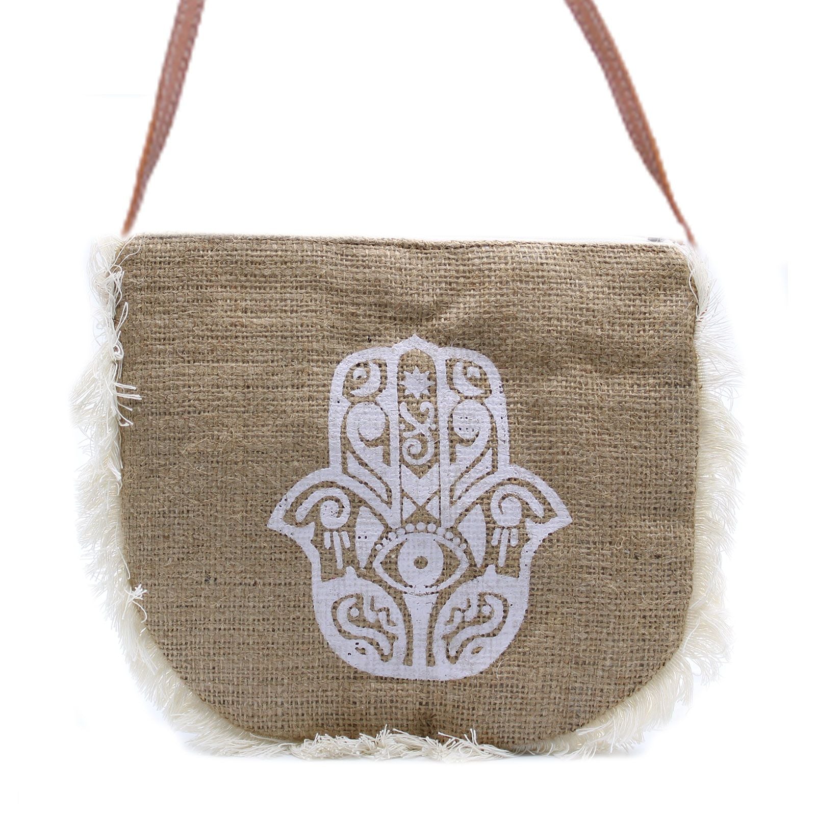 Hamsa Print Fab Fringe Bag - Trendy Style