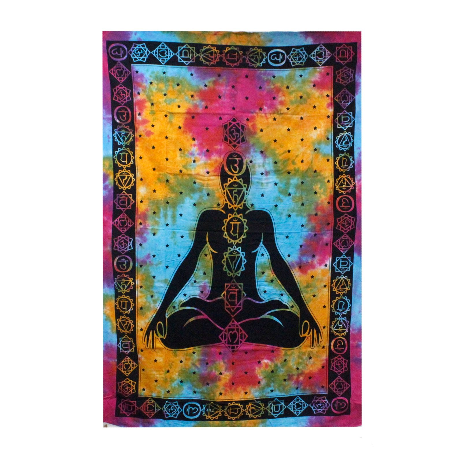 Chakra Buddha Cotton Bedspread & Wall Hanging