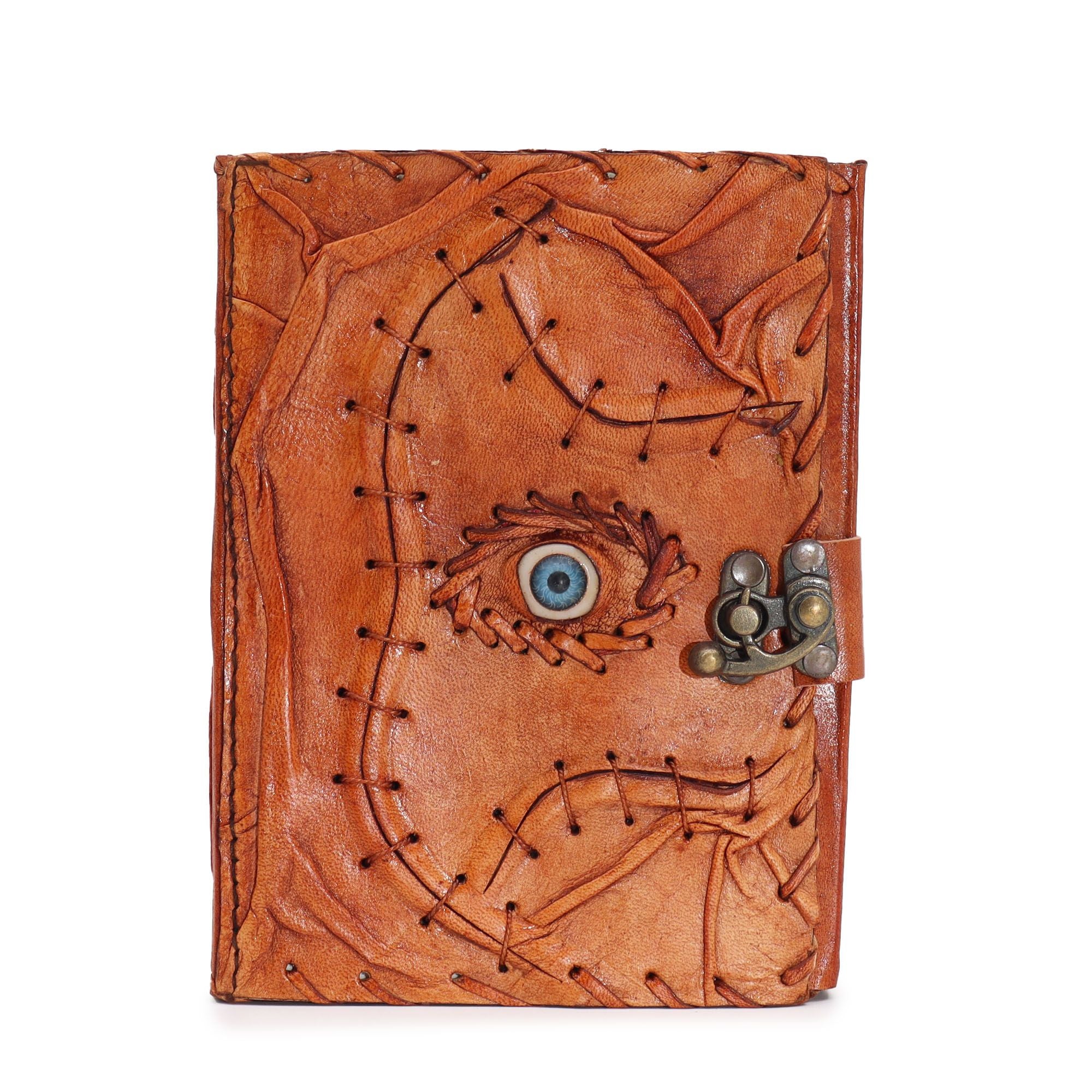 Light Brown Evil Eye Book with 160 Deckle Pages