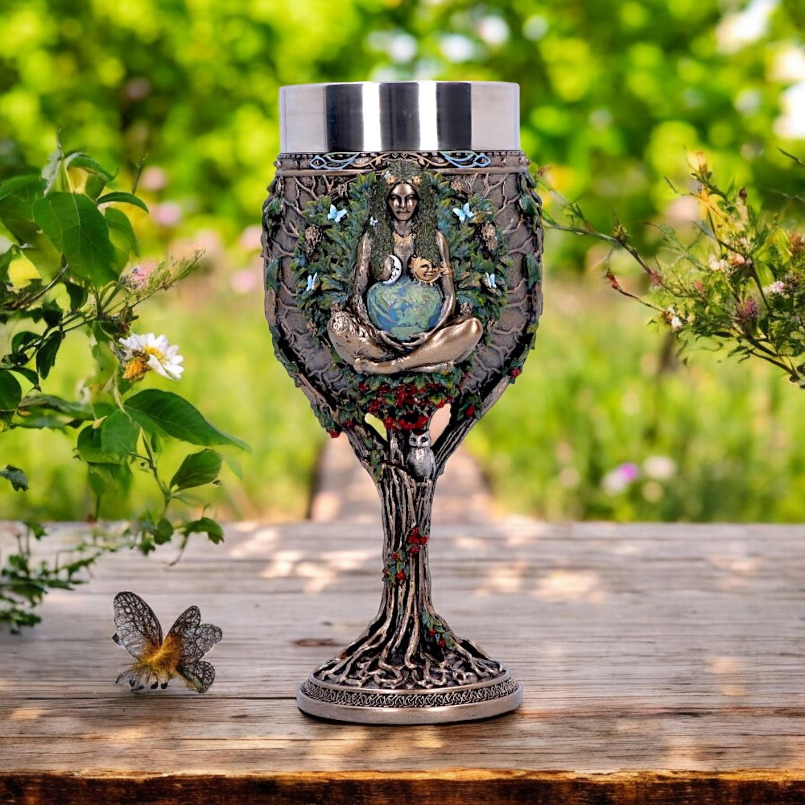 Pagan Goddess Chalice - Tree of Life Goblet