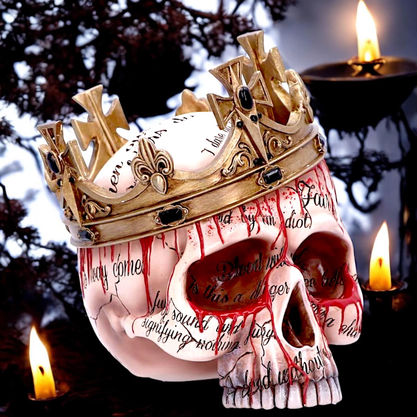 Gothic Skull Macbeth Ornament - Shakespeare Decor