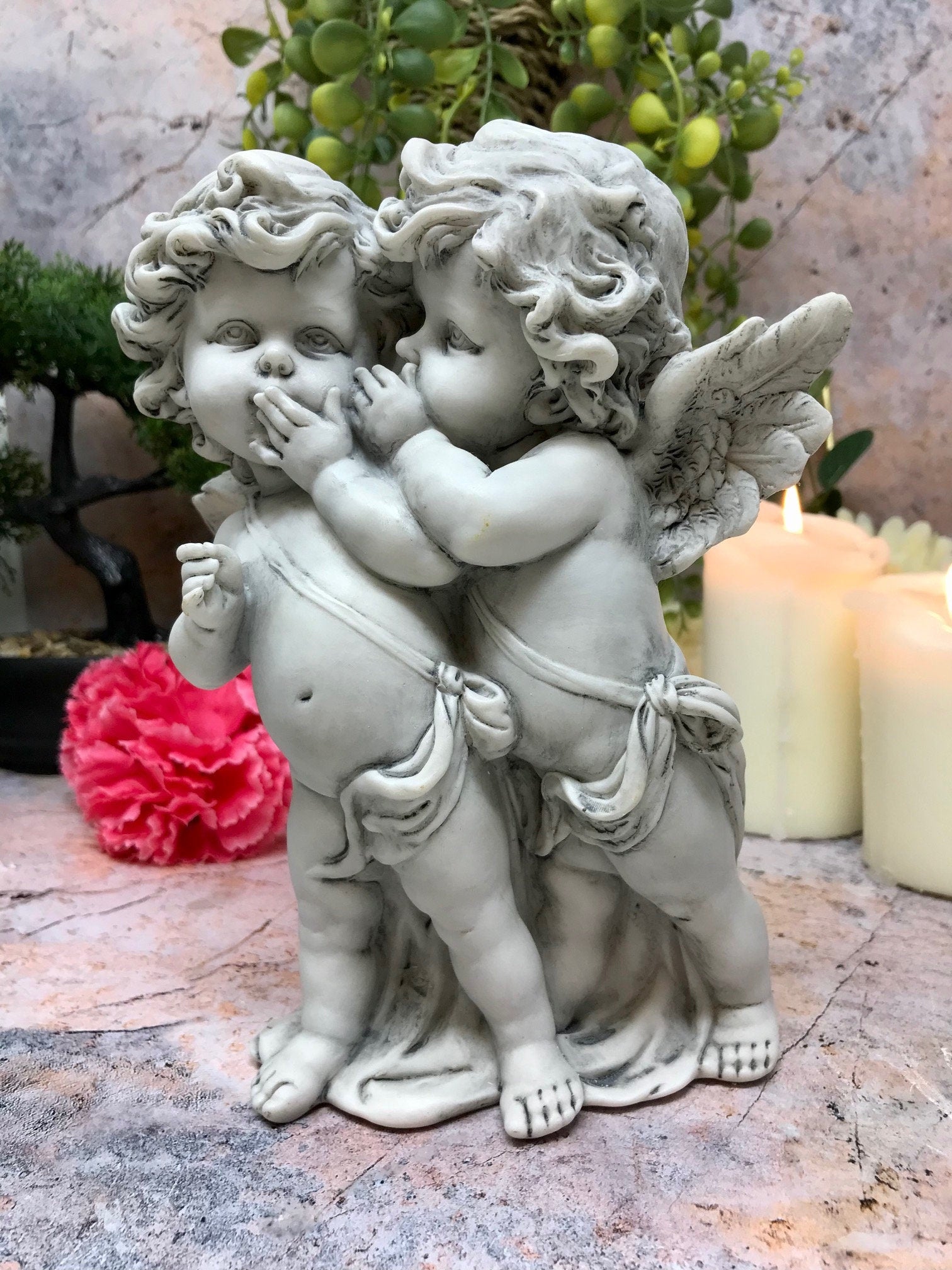 Cherub Figurine Guardian Angel Statue Ornament Art Gift